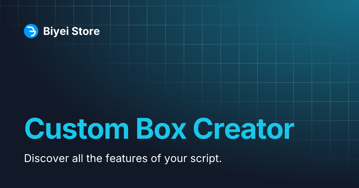 Custom Box Creator | Biyei Store
