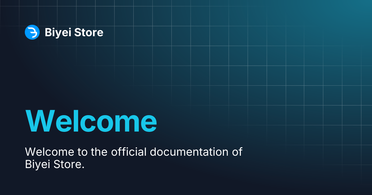 Welcome | Biyei Store