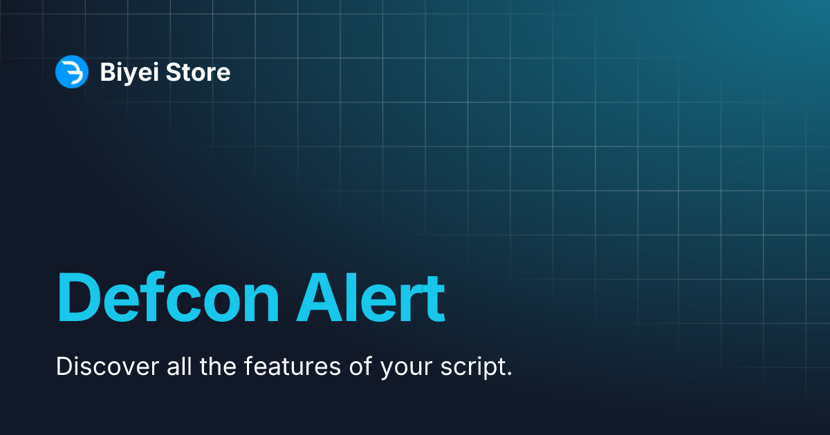 Defcon Alert | Biyei Store